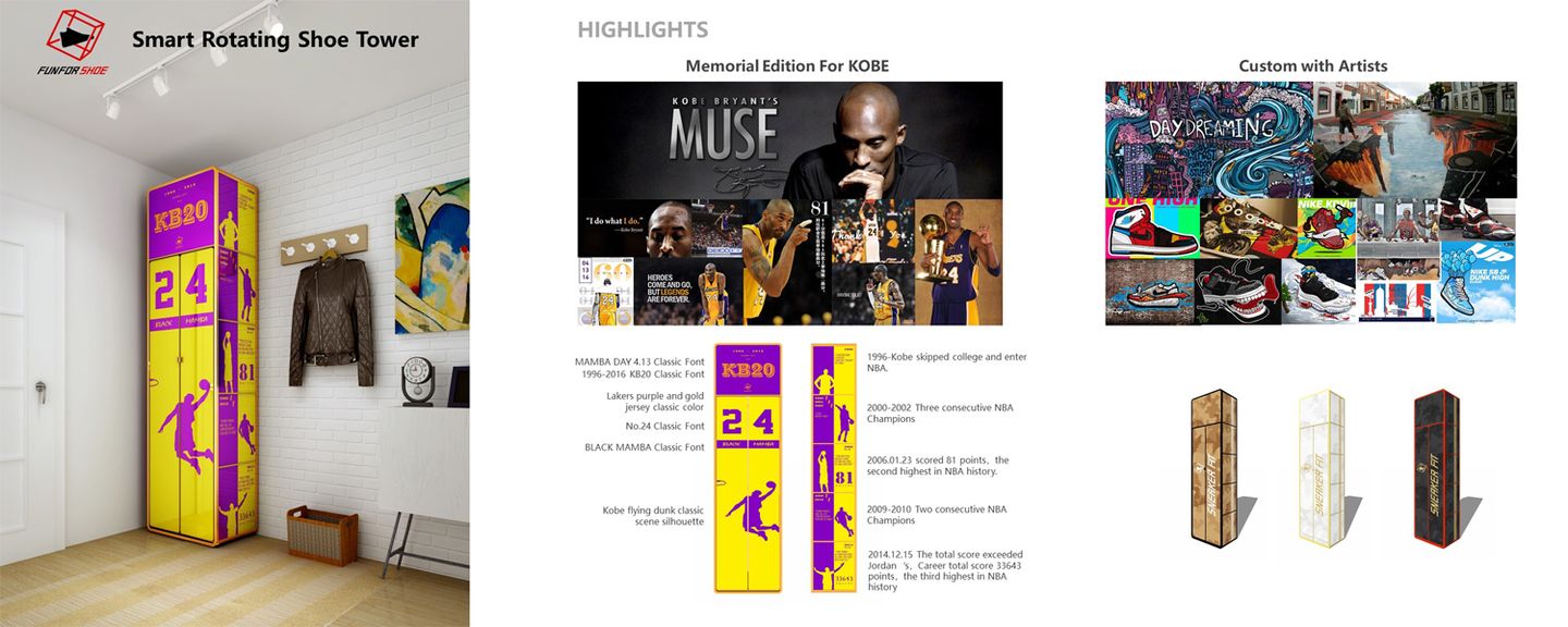 Smart Rotating Shoe Tower | Interior Design Project